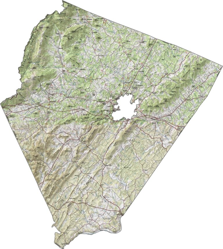Albemarle County Map, Virginia - US County Maps