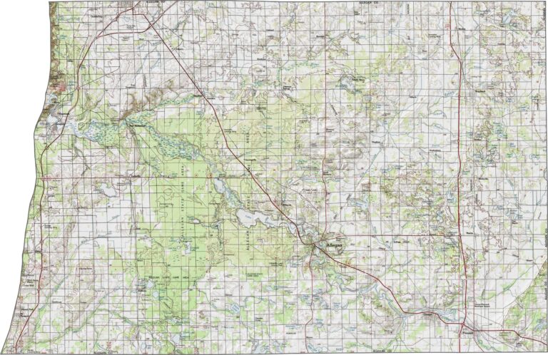 Allegan County Map, Michigan - US County Maps