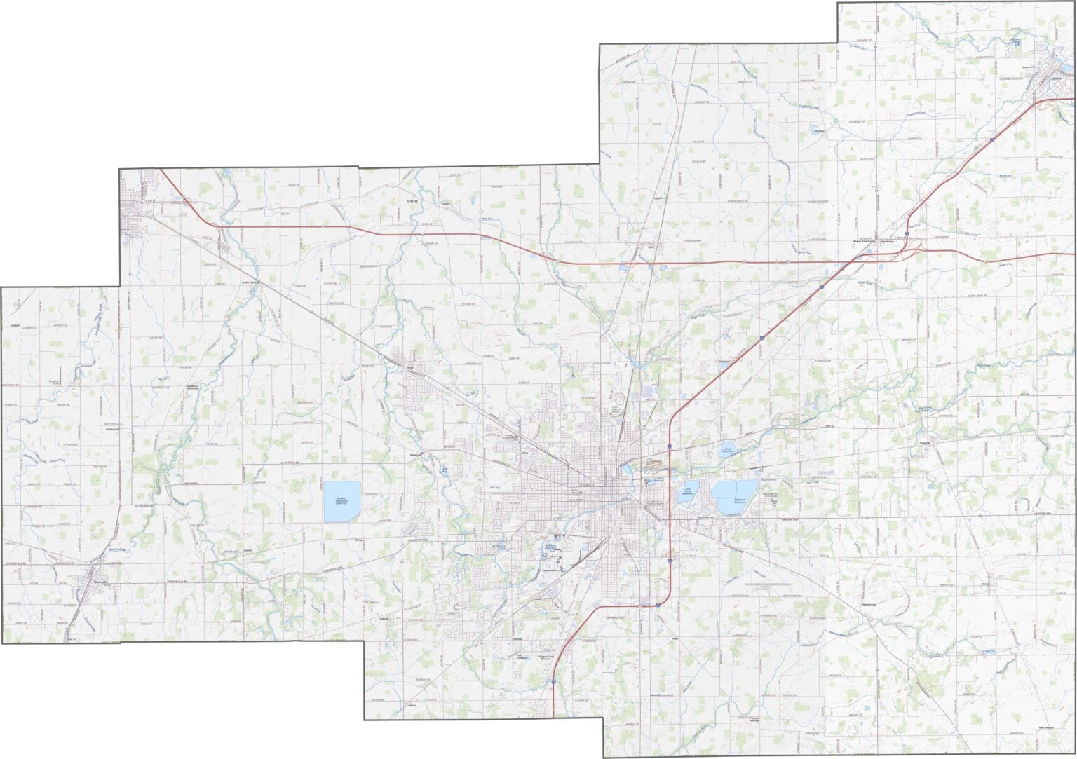 Allen County Map, Ohio - US County Maps