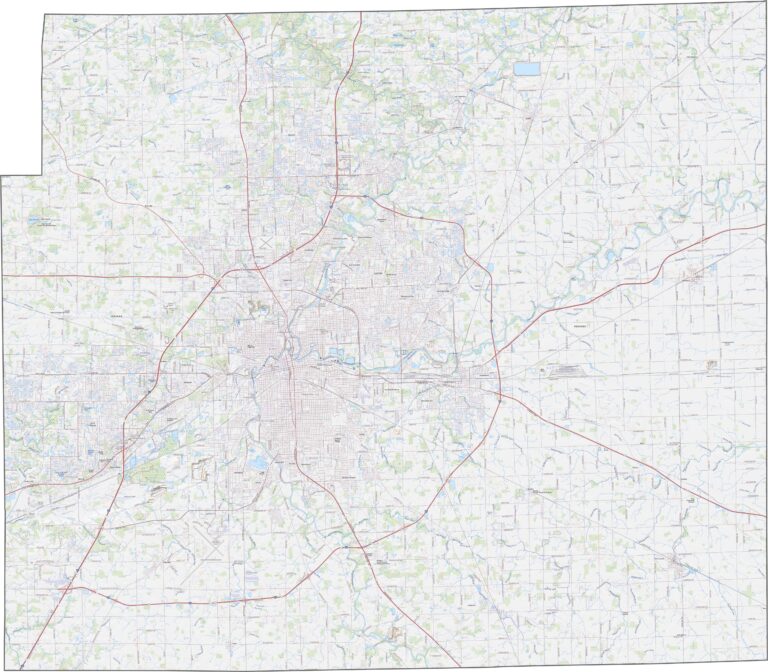 Allen County Map, Indiana - US County Maps