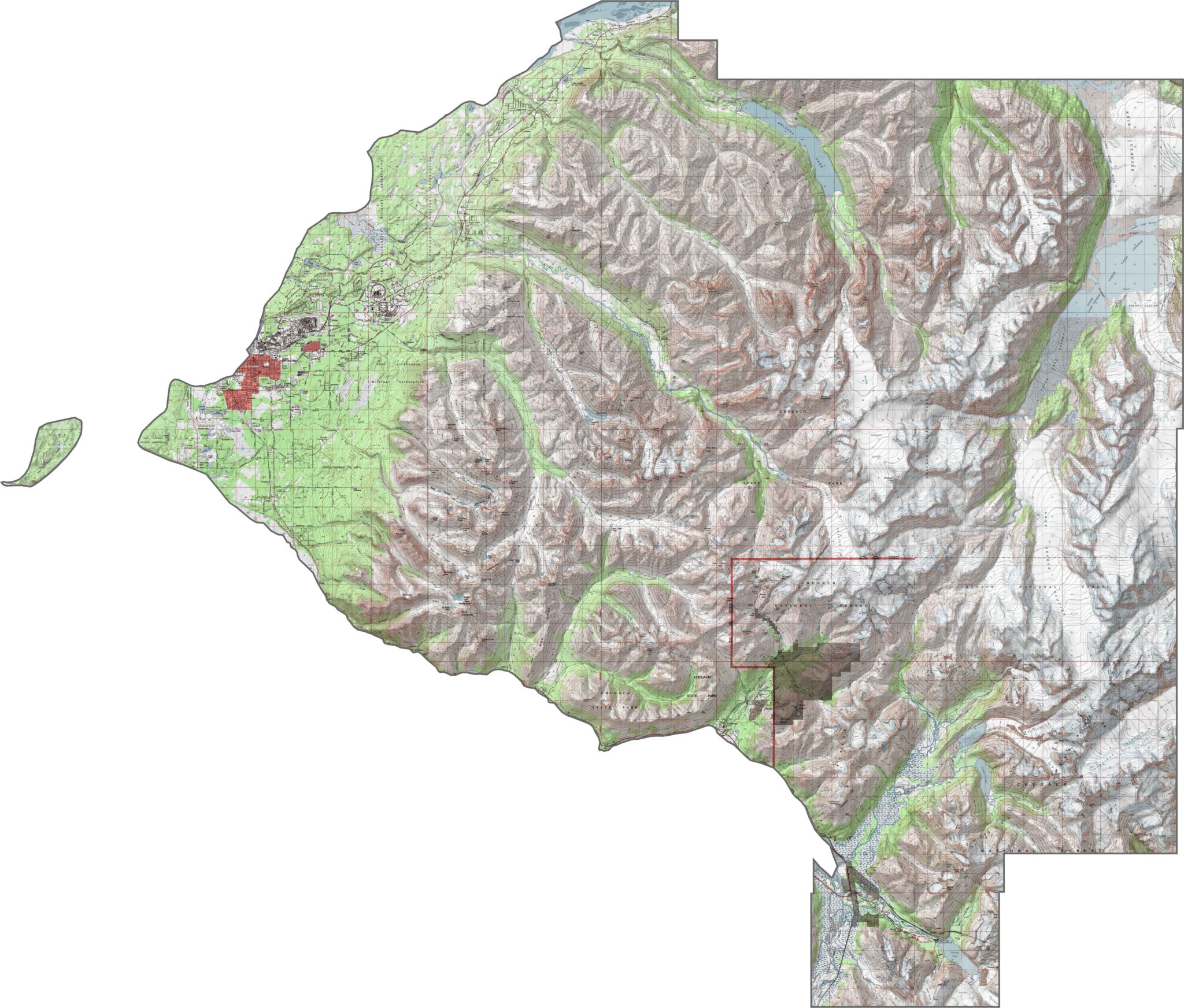 Anchorage Municipality Map, Alaska - US County Maps