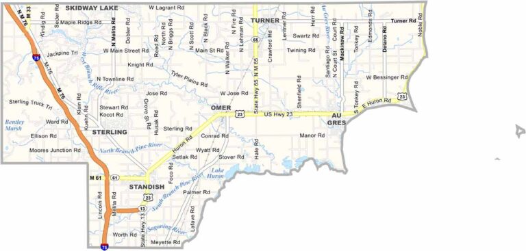 Van Buren County Map, Michigan - US County Maps