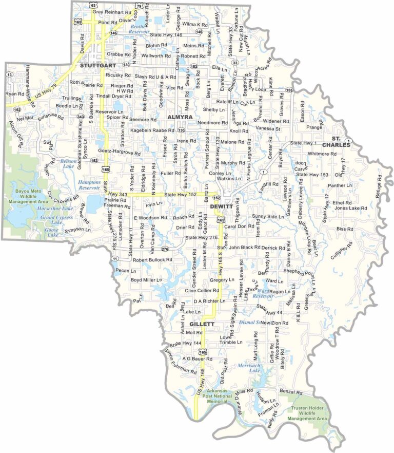 Conway County Map, Arkansas - US County Maps