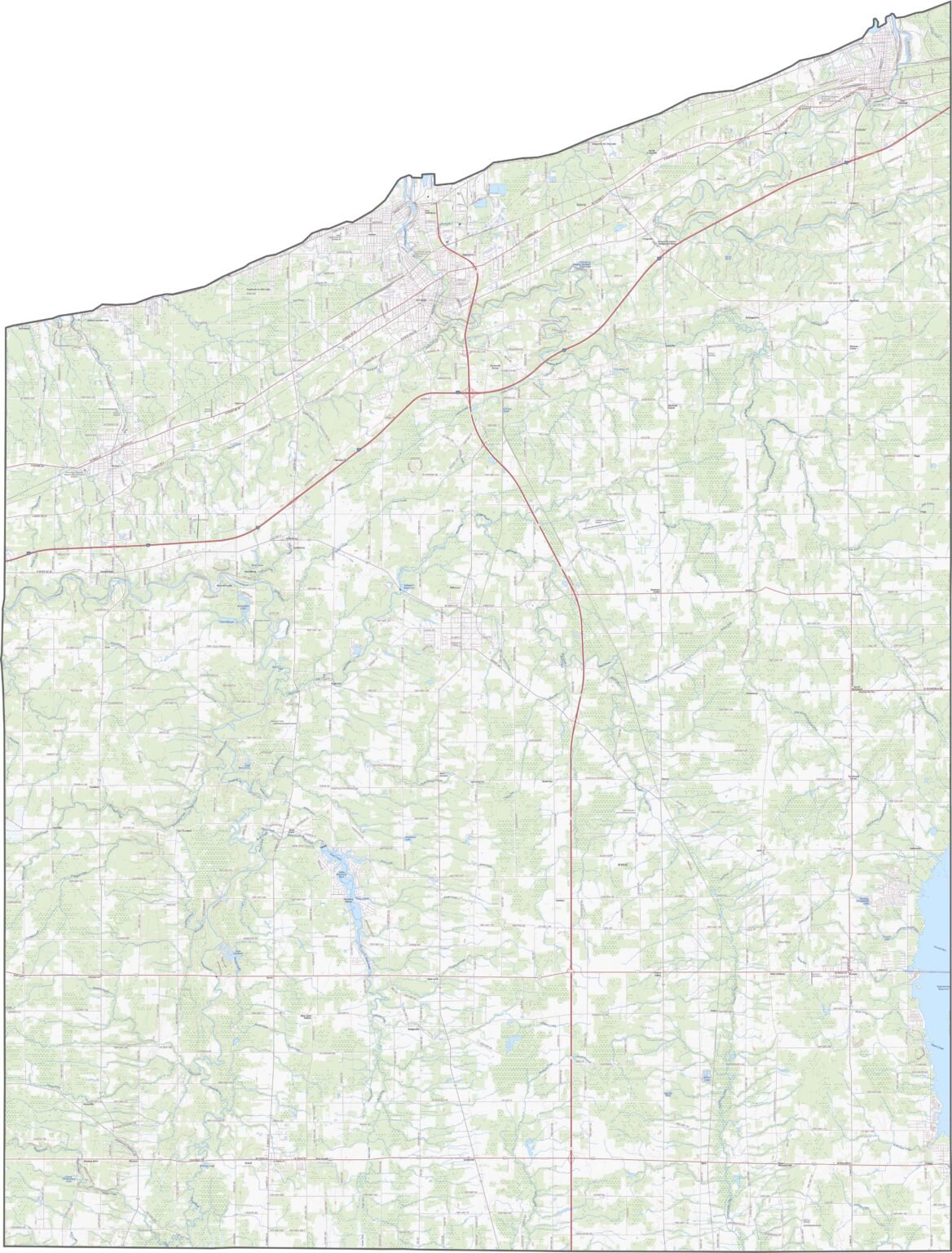 Ashtabula County Map, Ohio - US County Maps