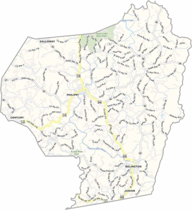 Nicholas County Map, West Virginia - US County Maps