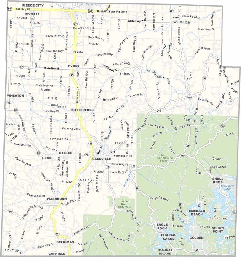 Ray County Map, Missouri - US County Maps