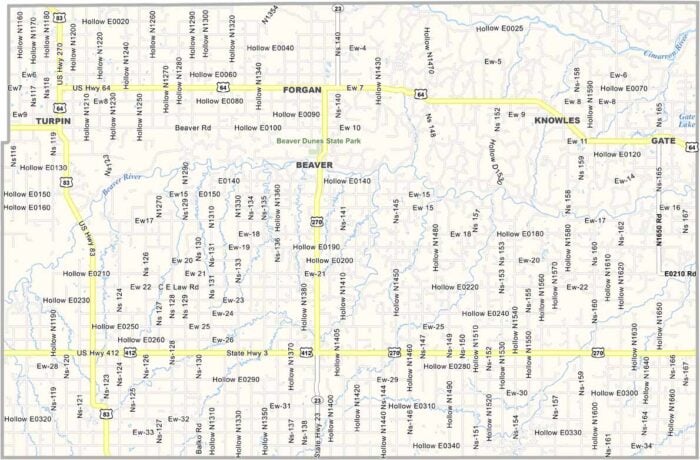Beaver County Map, Oklahoma - US County Maps