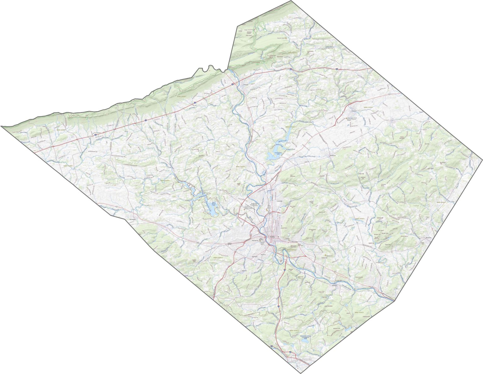 Berks County Map, Pennsylvania - US County Maps