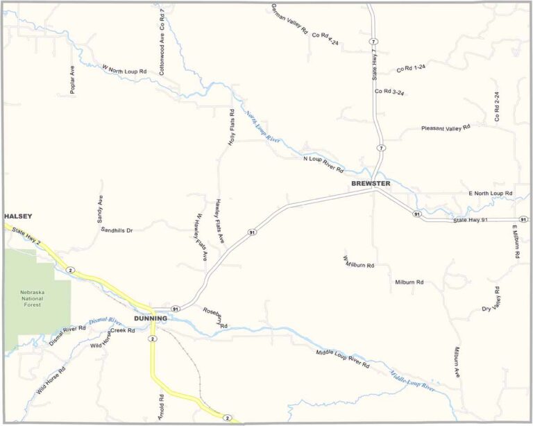 Otoe County Map, Nebraska - US County Maps