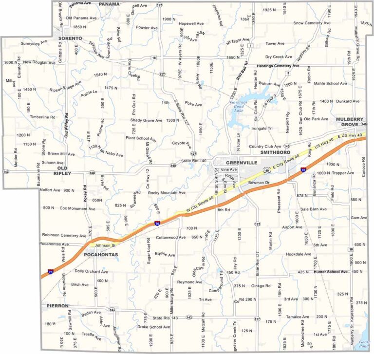 Madison County Map, Illinois - US County Maps