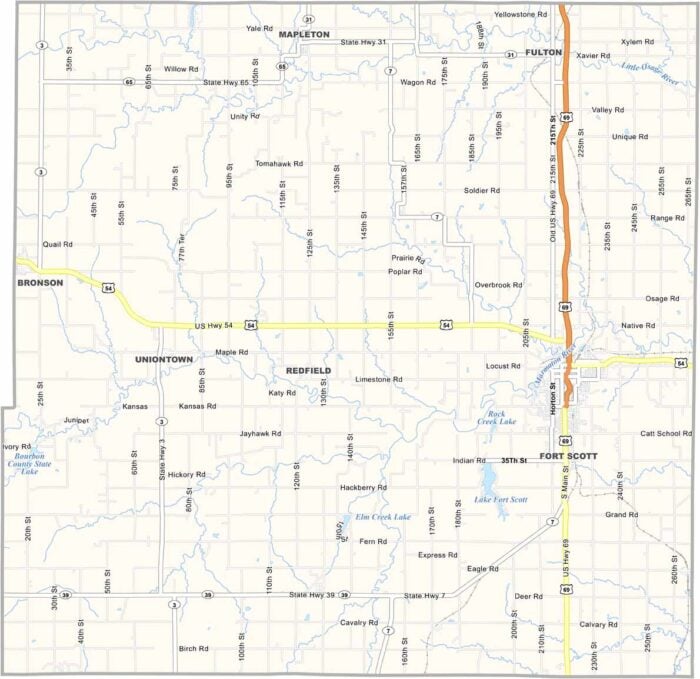 Jackson County Map, Kansas - US County Maps