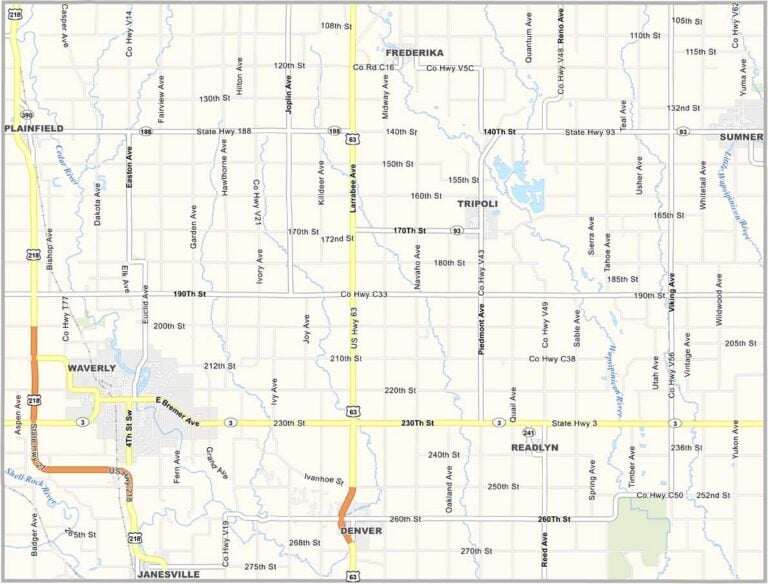 Tama County Map, Iowa - US County Maps