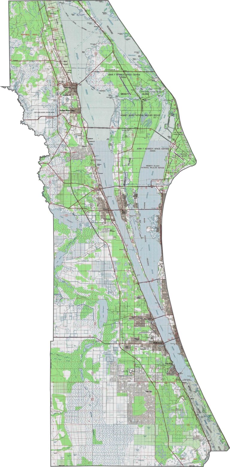 Brevard County Map Florida Us County Maps