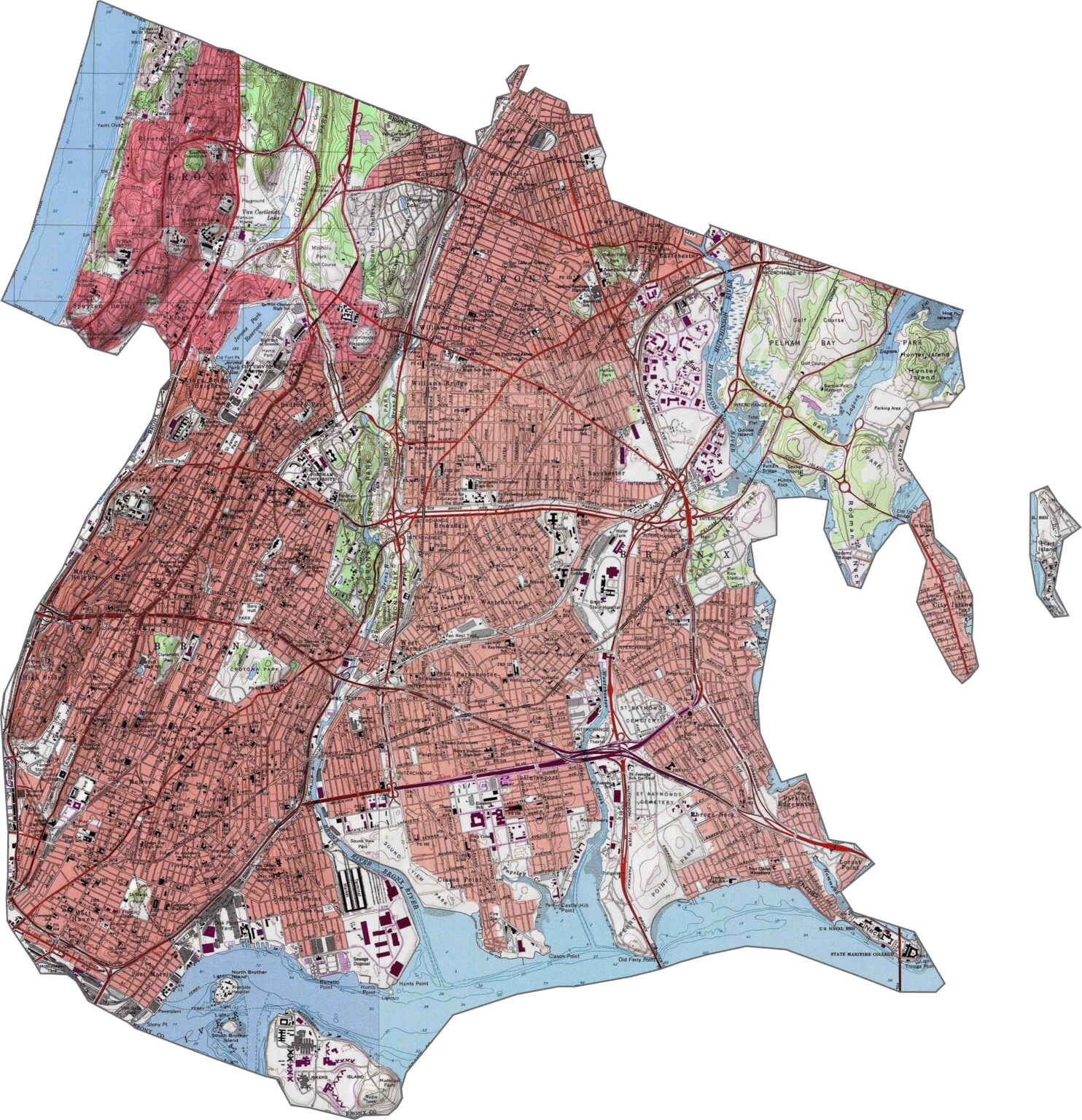 Bronx County Map, New York - US County Maps
