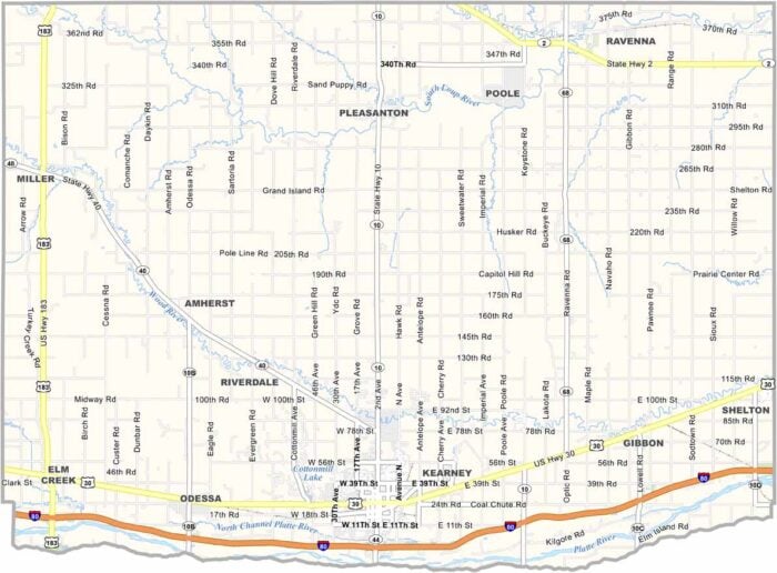 Burt County Map, Nebraska - US County Maps