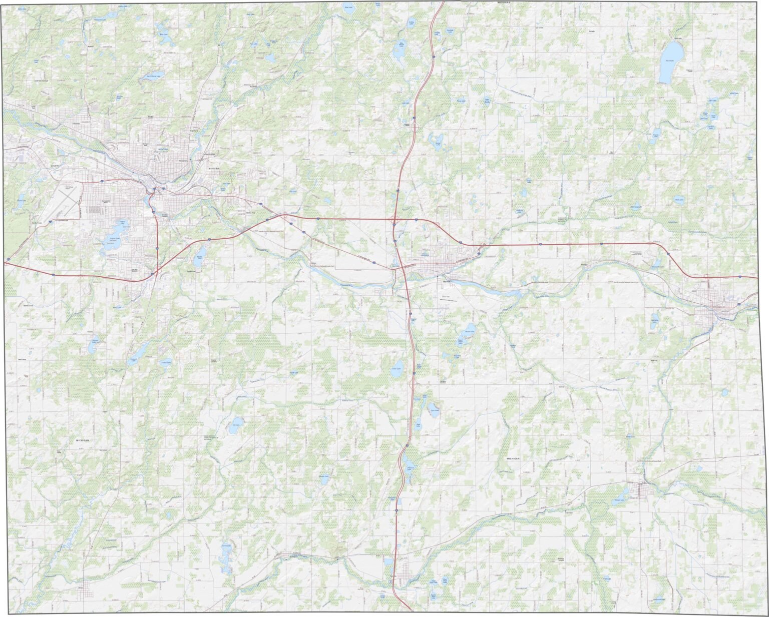 Calhoun County Map, Michigan - US County Maps