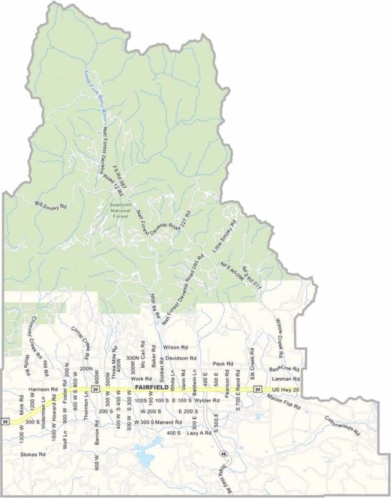 Benewah County Map, Idaho - US County Maps