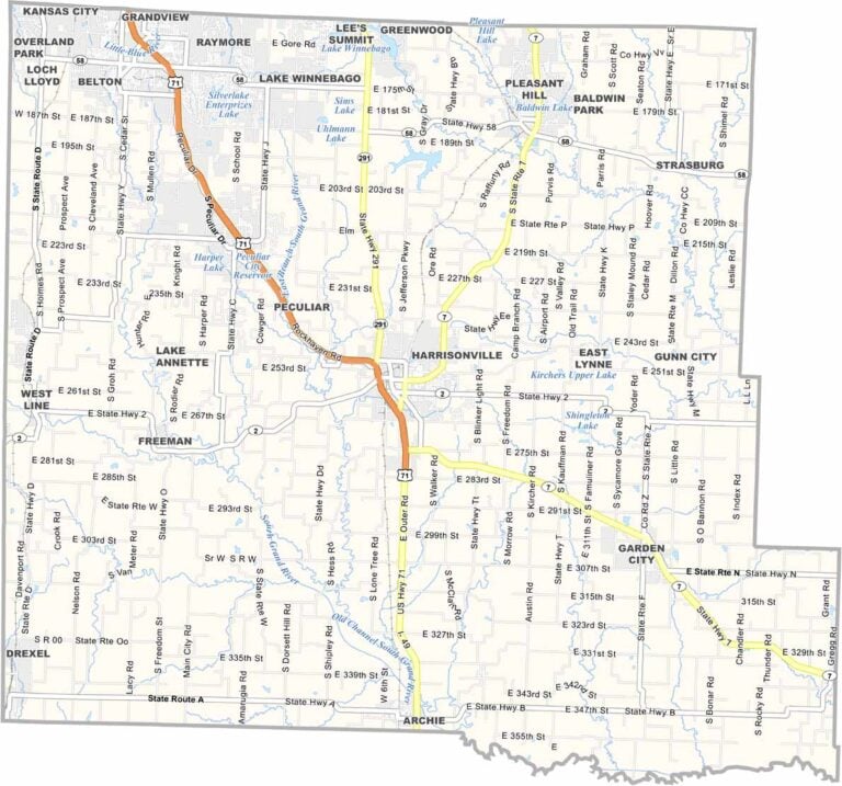 Cass County Map, Missouri - US County Maps Cass County Map, Missouri - US County Maps