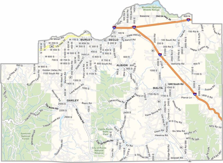 Idaho County Map - US County Maps