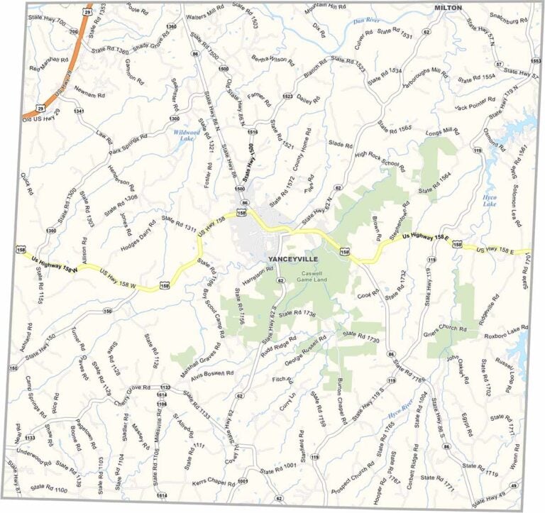 Rockingham County Map, North Carolina - US County Maps