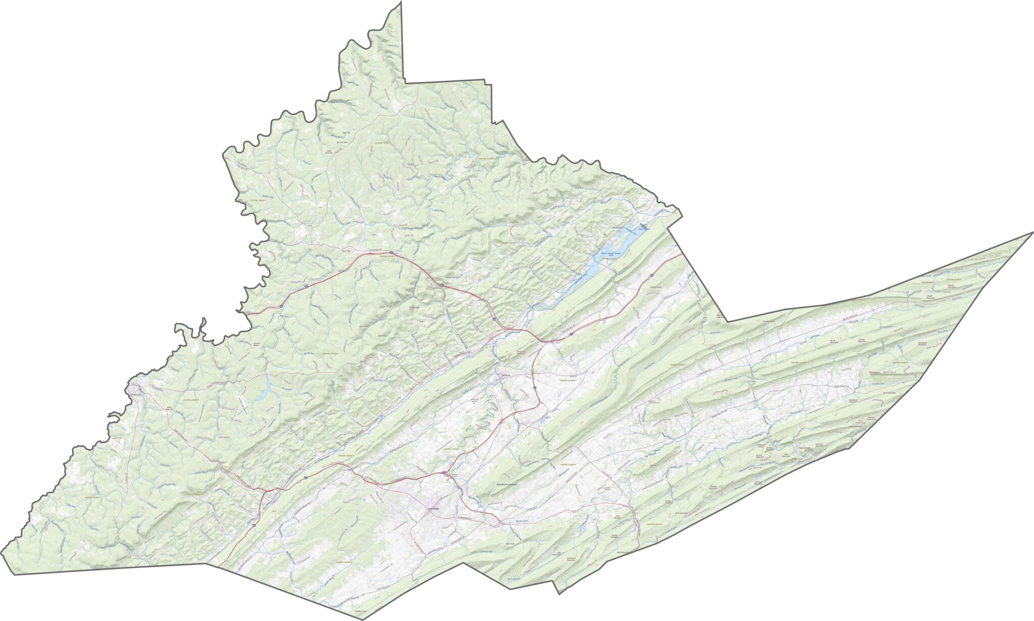 Centre County Map, Pennsylvania - US County Maps
