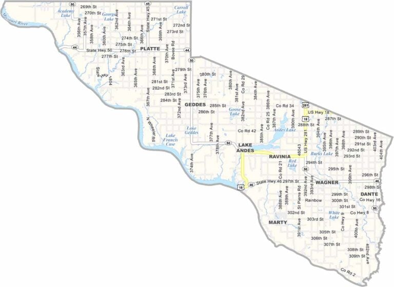 Codington County Map, South Dakota - US County Maps