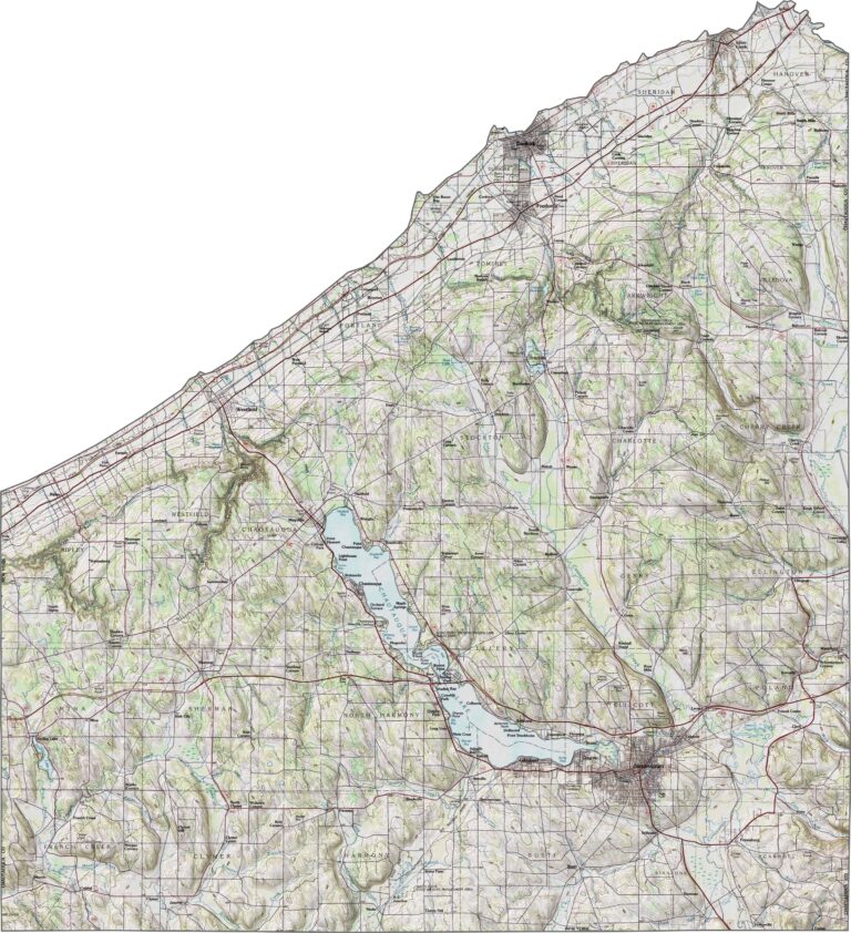 Chautauqua County Map, New York - US County Maps