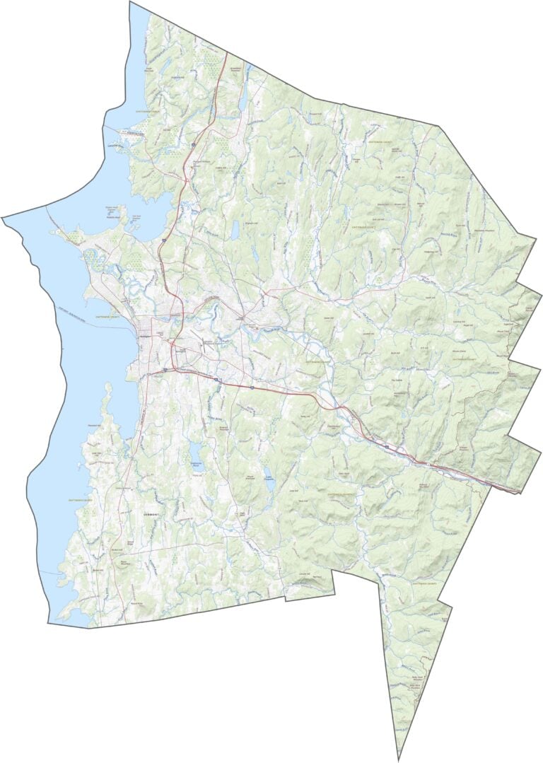 Chittenden County Map, Vermont - US County Maps