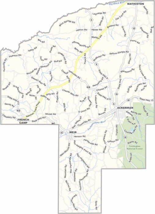 Forrest County Map, Mississippi - US County Maps