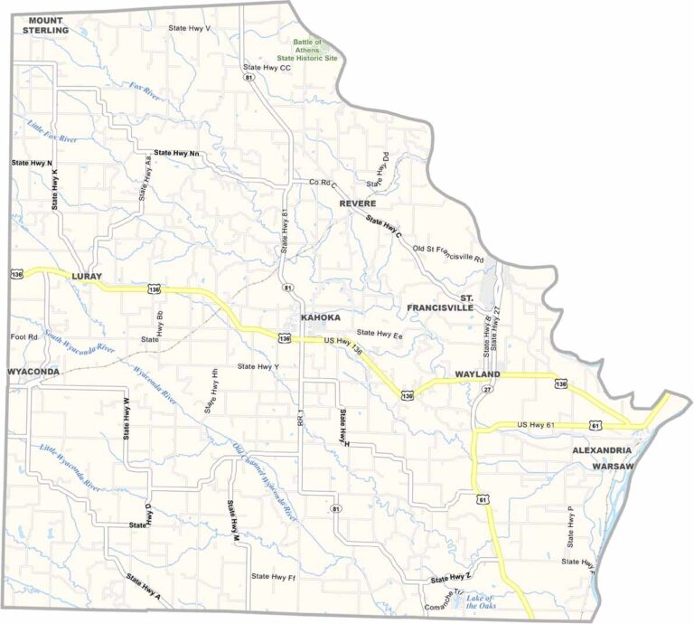 Clark County Map, Missouri - US County Maps