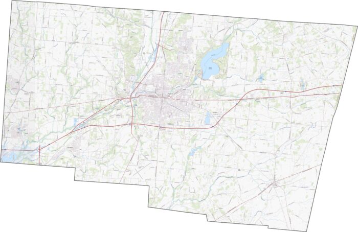 Clark County Map, Ohio - US County Maps
