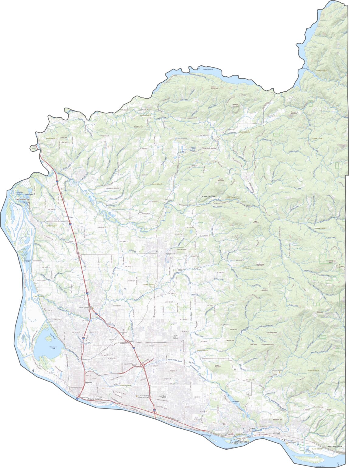 Clark County Map, Washington - US County Maps