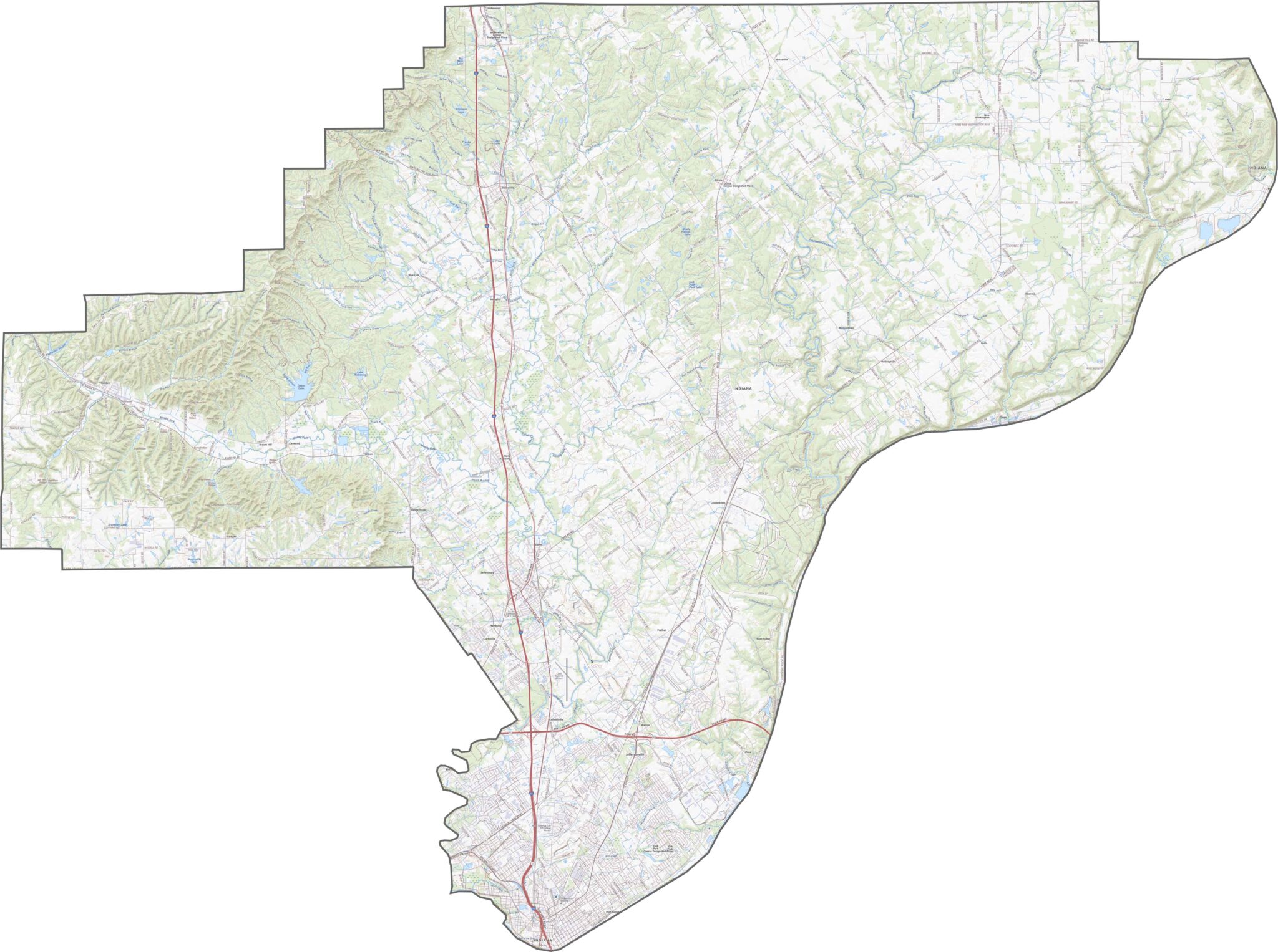 Clark County Map, Indiana - US County Maps