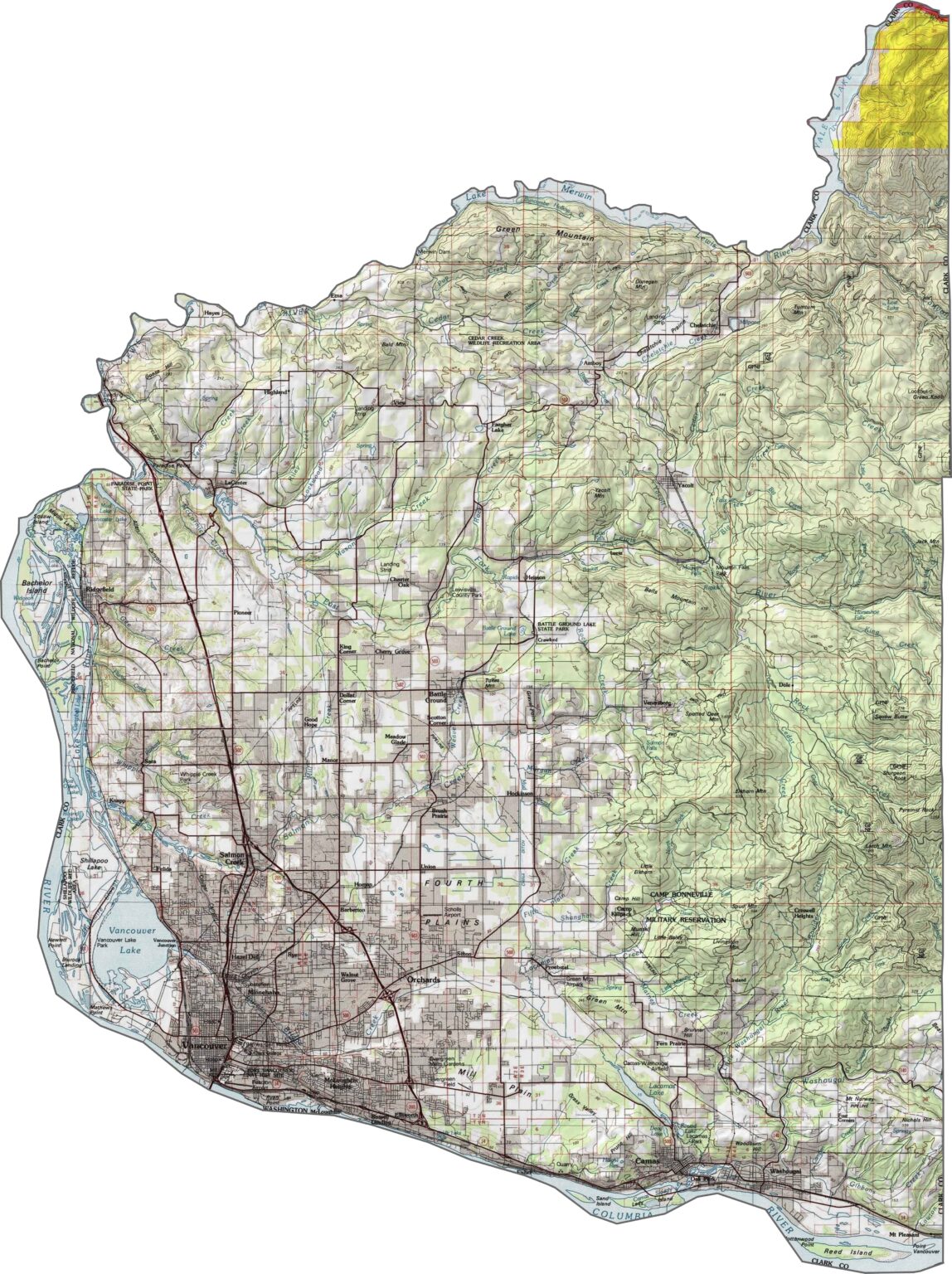 Clark County Map, Washington - US County Maps