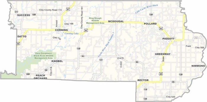 Miller County Map, Arkansas - US County Maps