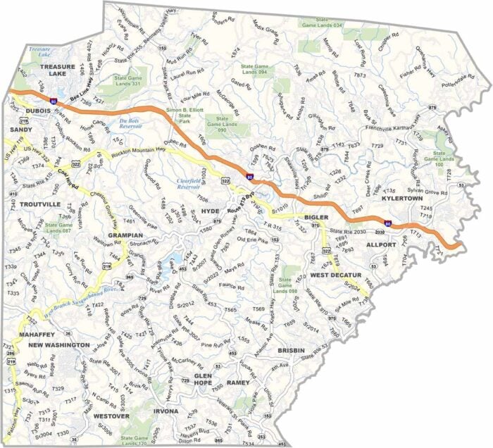 Pennsylvania County Map - US County Maps