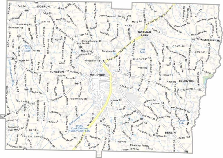 Colquitt County Map, Georgia - US County Maps