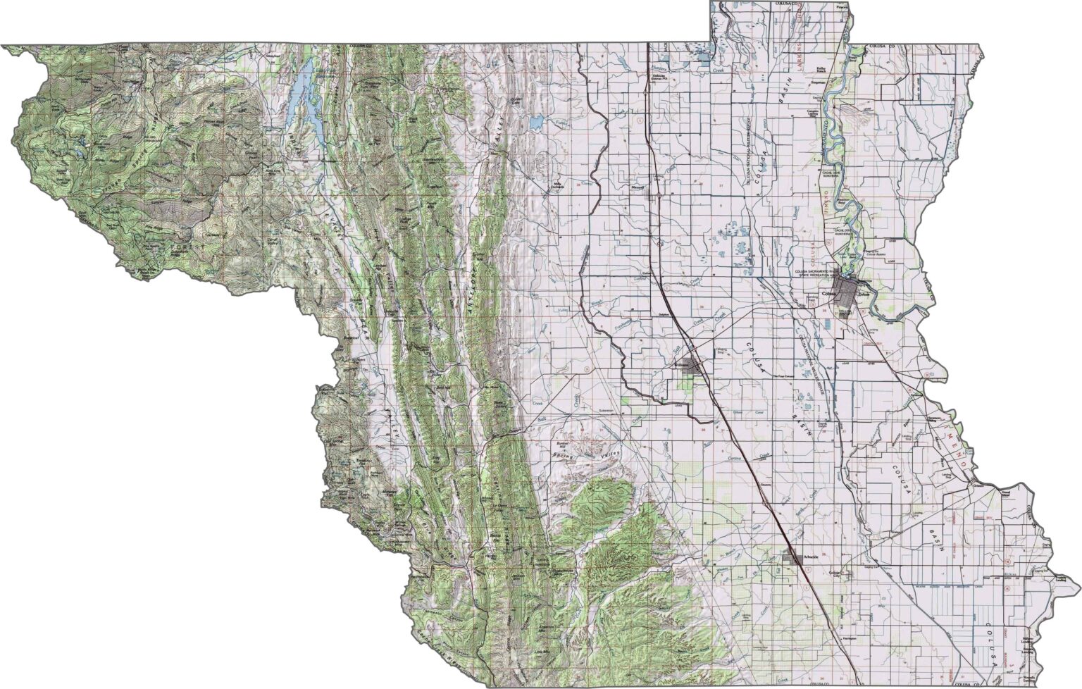 Colusa County Map, California - US County Maps