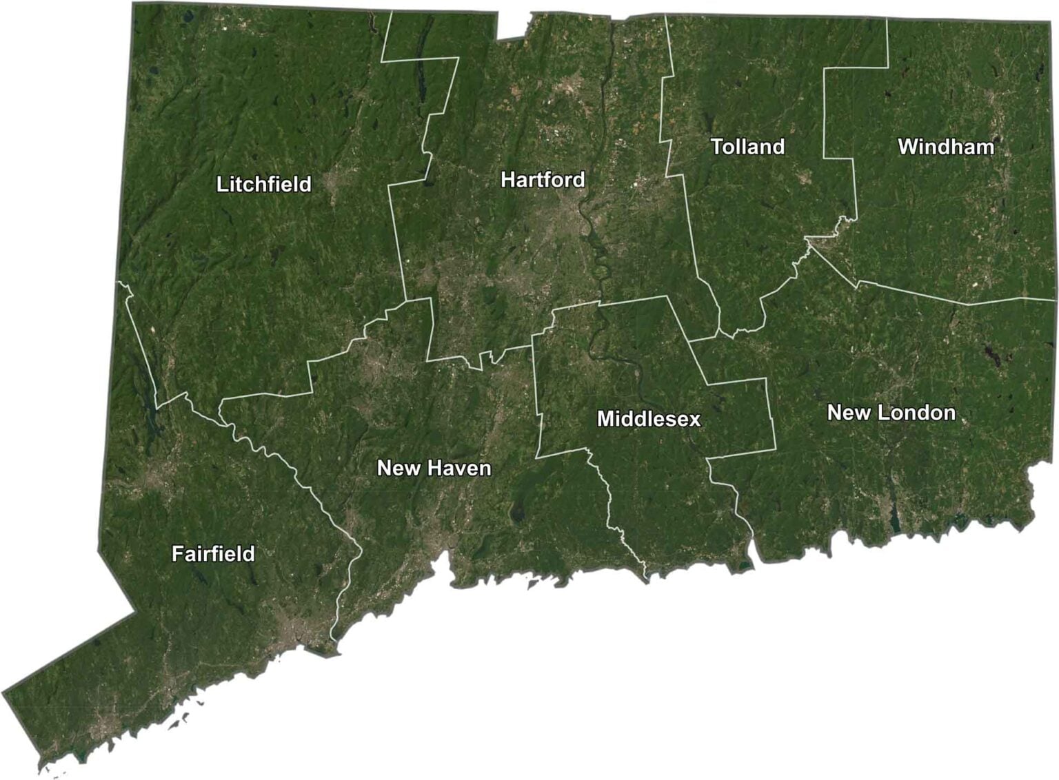 Connecticut County Map - US County Maps