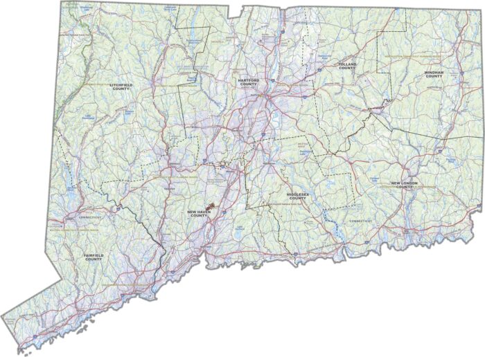 Connecticut County Map - US County Maps