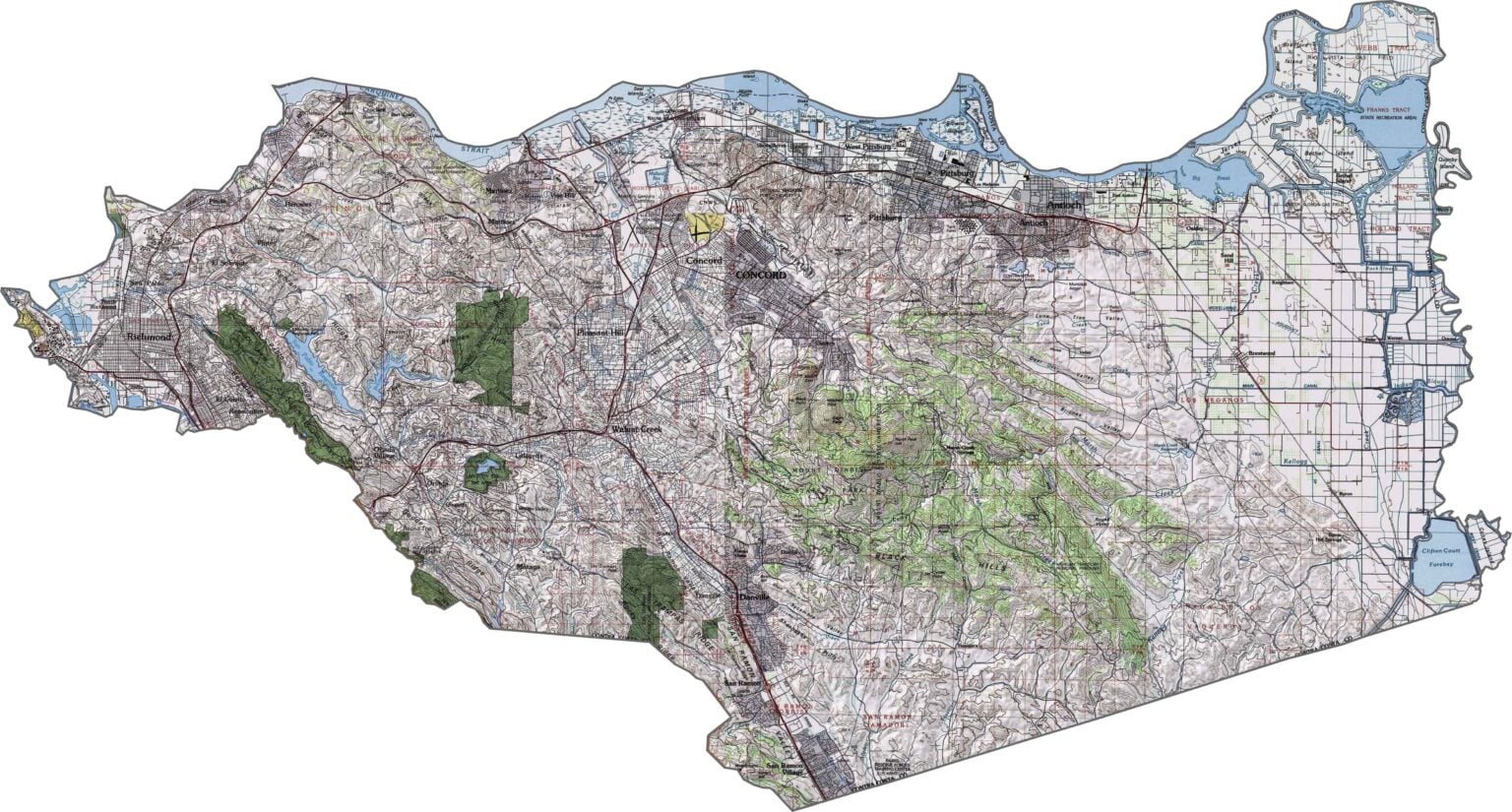 Contra Costa County Map, California - US County Maps