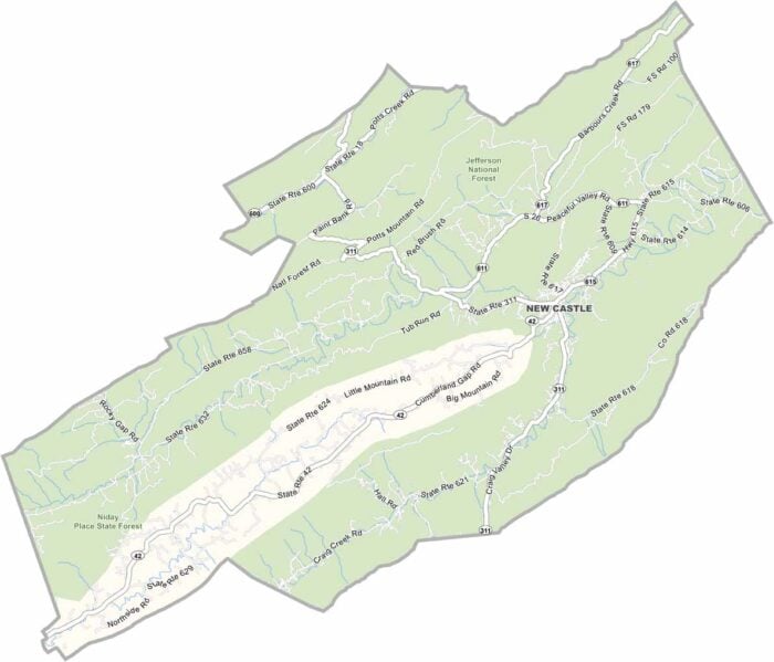Montgomery County Map, Virginia - US County Maps