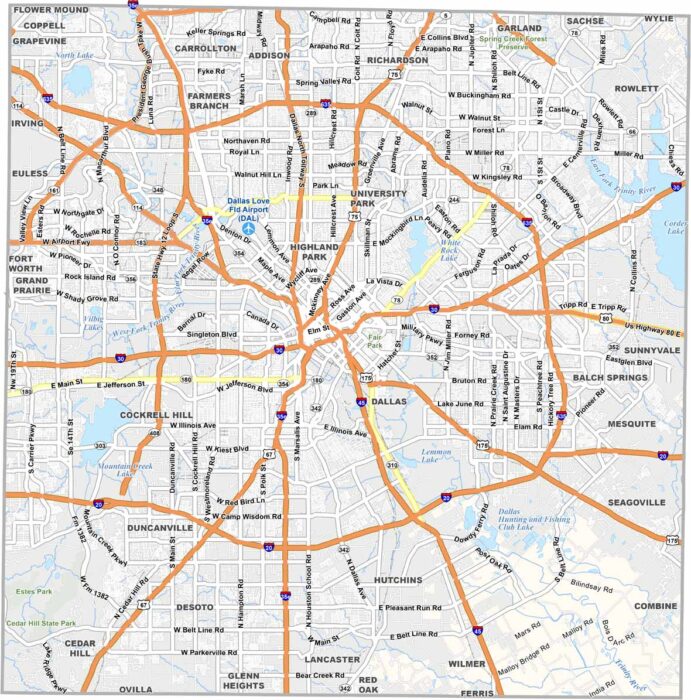 Collin County Map Texas US County Maps