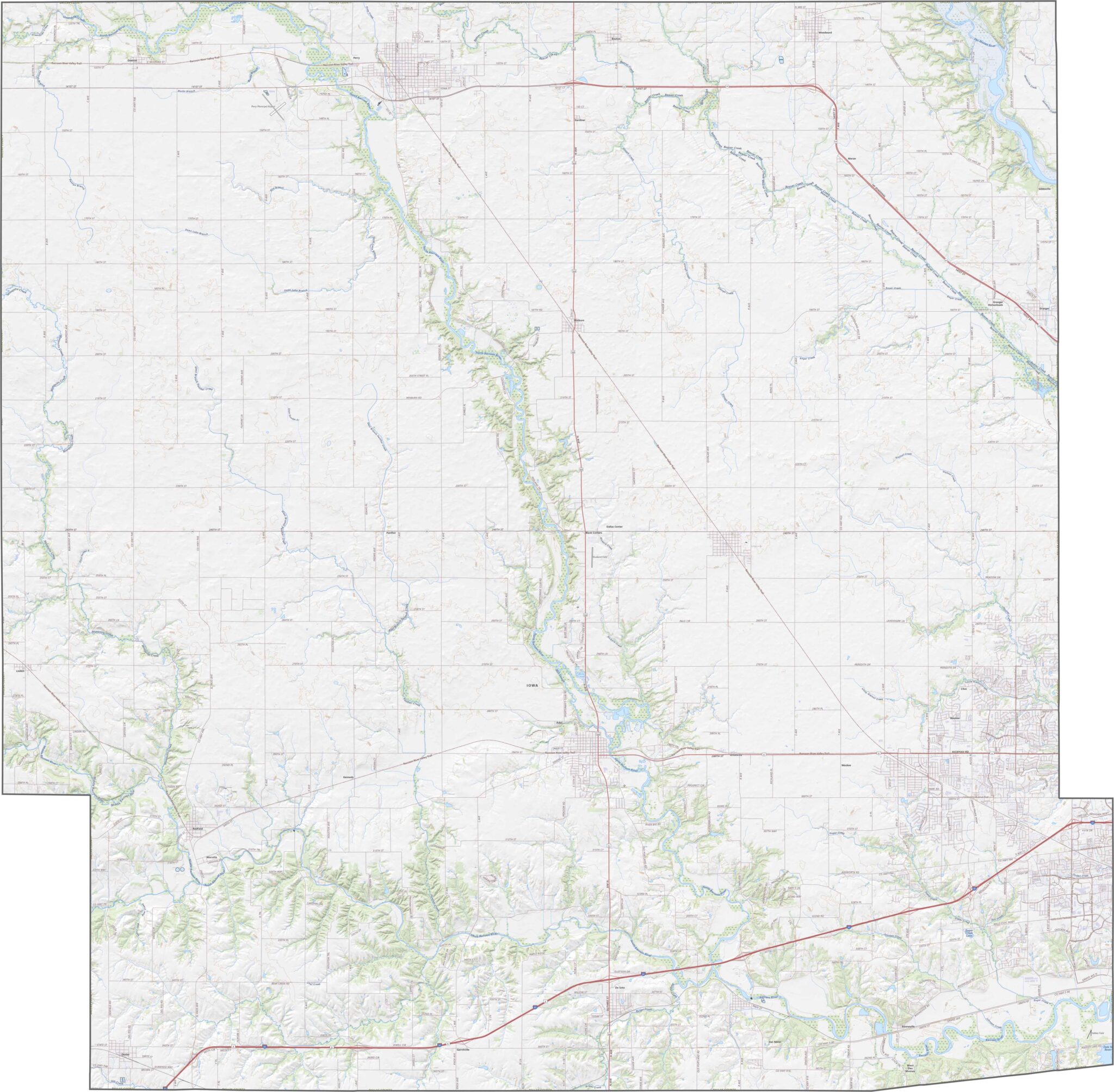 Dallas County Map, Iowa - US County Maps