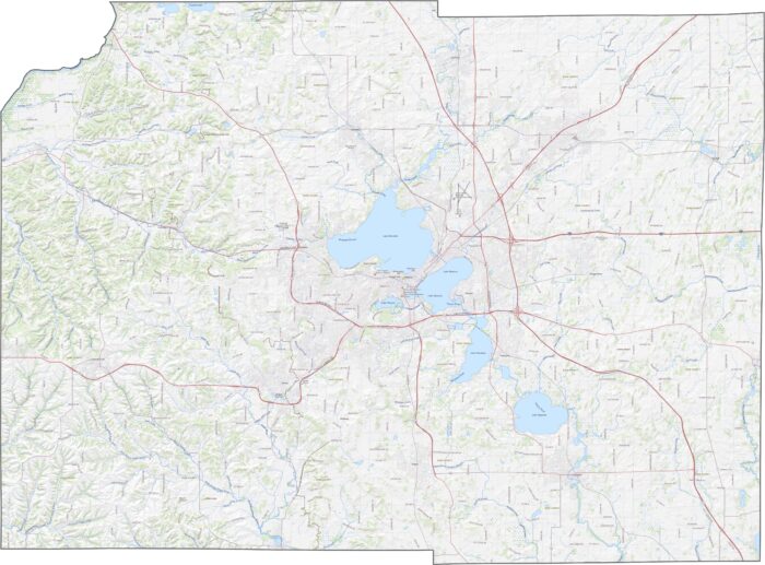 Dane County Map, Wisconsin - US County Maps