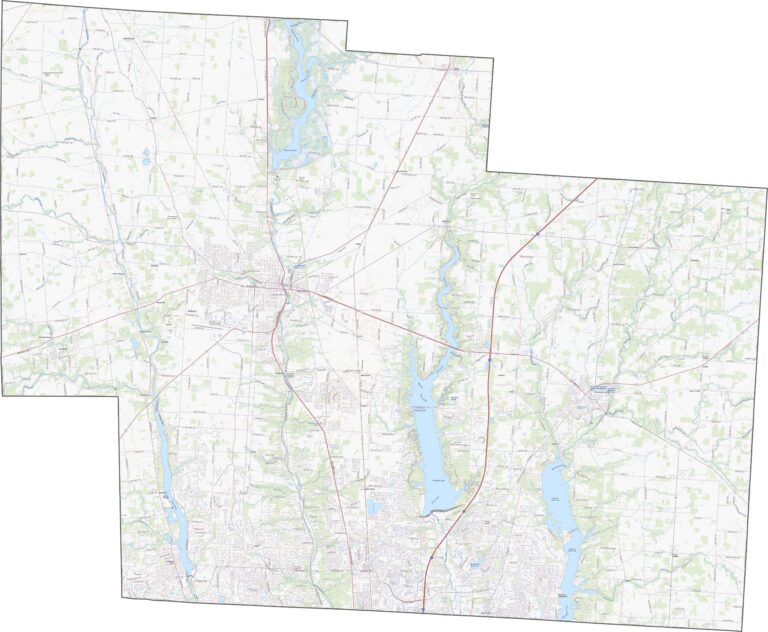 Delaware County Map, Ohio - US County Maps
