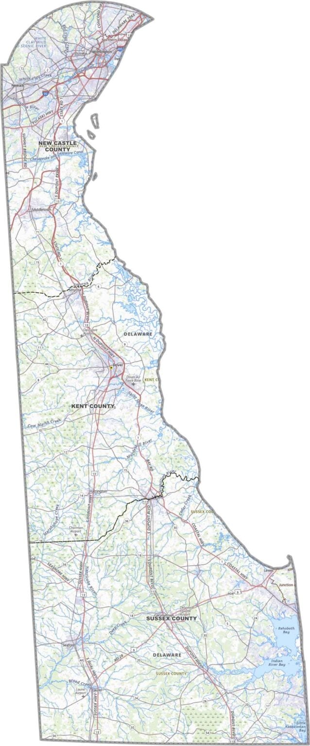 Delaware County Map - US County Maps