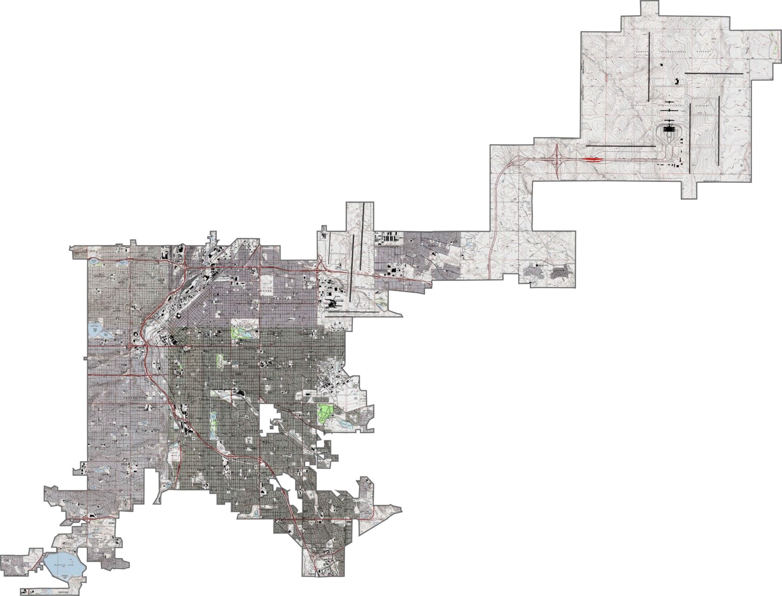 Denver County Map Colorado US County Maps