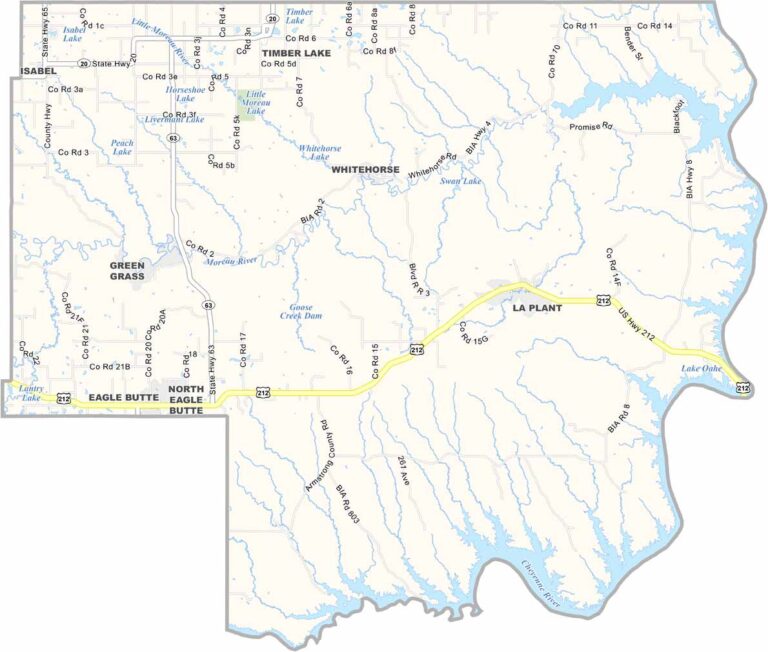 South Dakota County Map - US County Maps