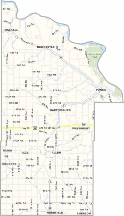 Nebraska County Map - US County Maps